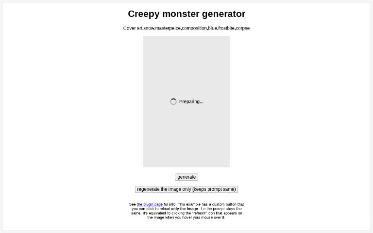 Creepy monster generator