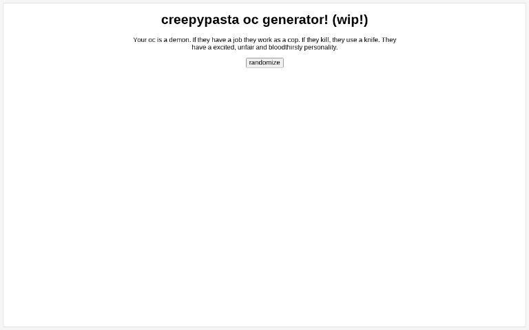 creepypasta oc generator! (wip!)