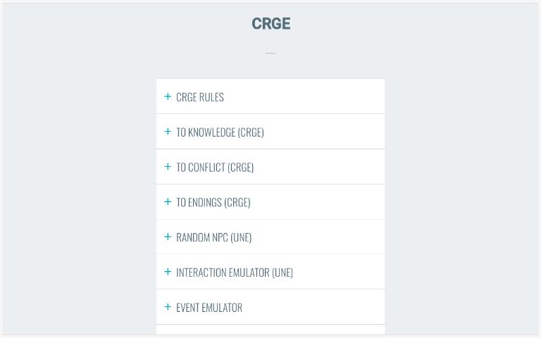 CRGE ― Perchance Generator