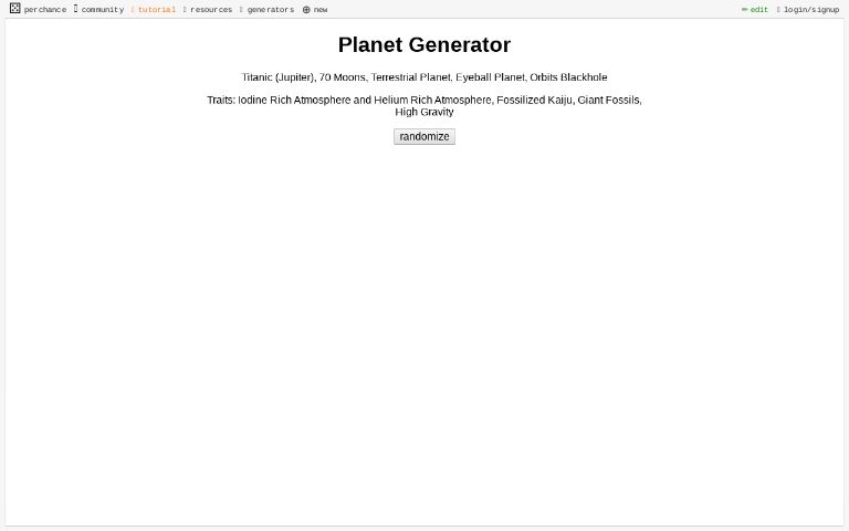 Planet Generator