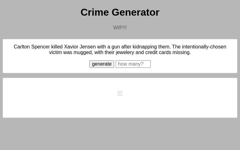Crime Generator