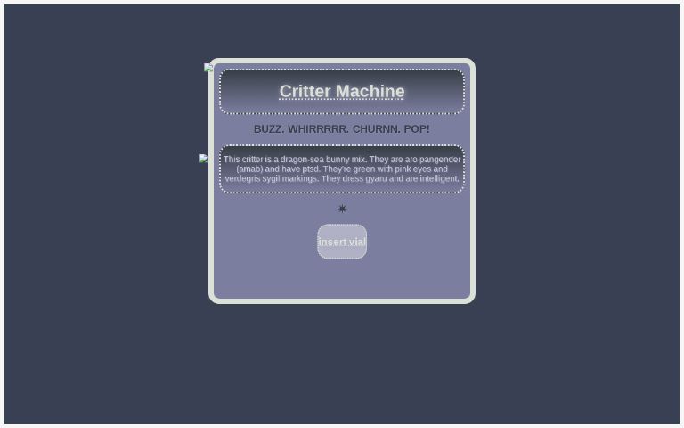 Critter Machine ― Perchance Generator