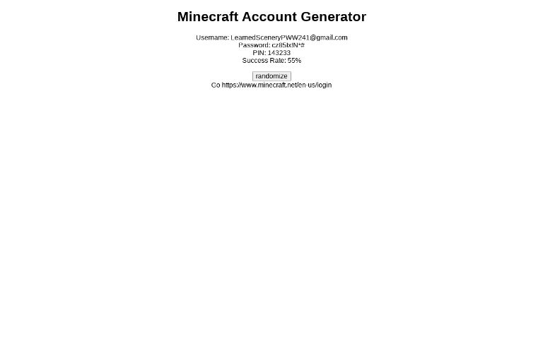 Minecraft Account Generator