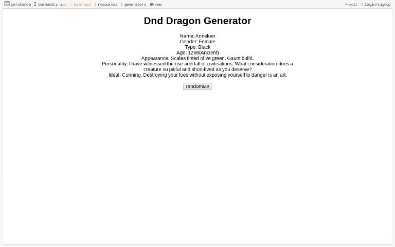 Dnd Dragon Generator
