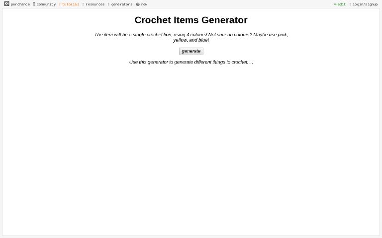 Crochet Items Generator