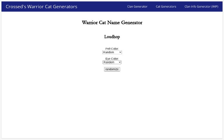 Crossed Name Generator