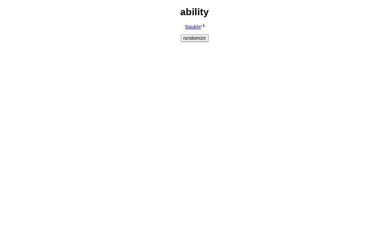 ability ― Perchance Generator