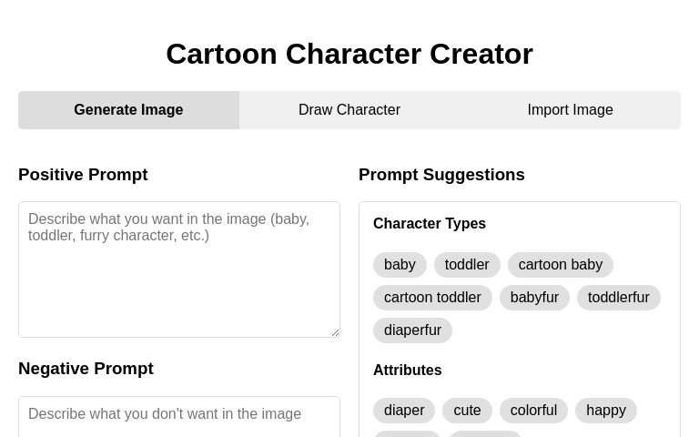 Cartoon Character Creator ― Perchance Generator