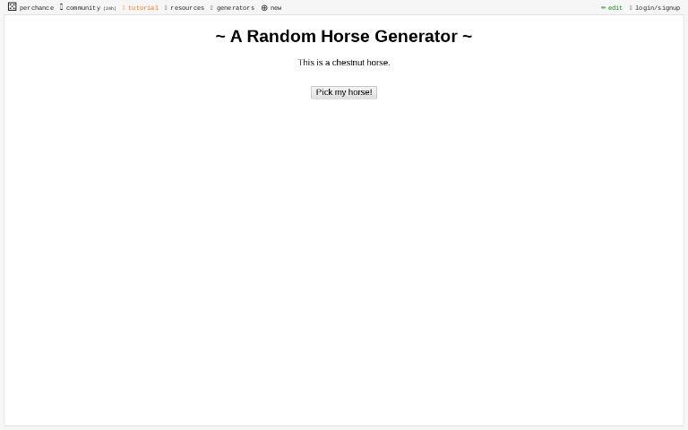 A Random Horse Generator