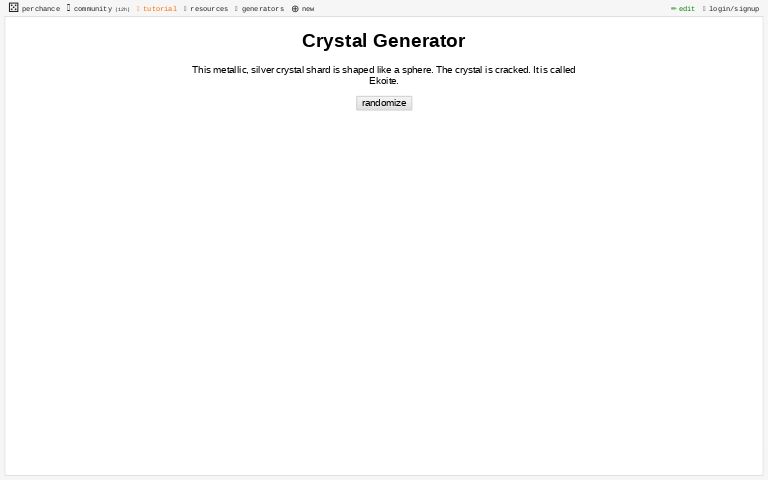 Crystal Generator