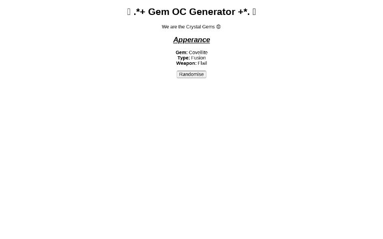 💎 .*+ Gem OC Generator +*. 💎