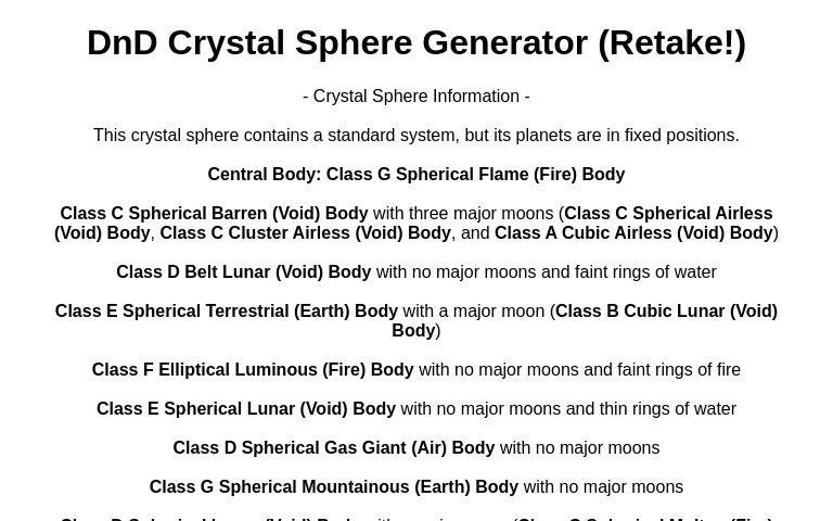 DnD Crystal Sphere Generator (Retake!)