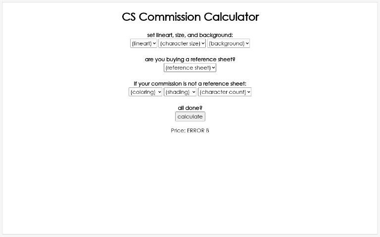CS Commission Calculator ― Perchance Generator