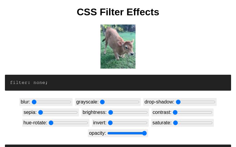 CSS Filter Effects ― Perchance Generator