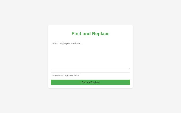 Find and Replace ― Perchance Generator