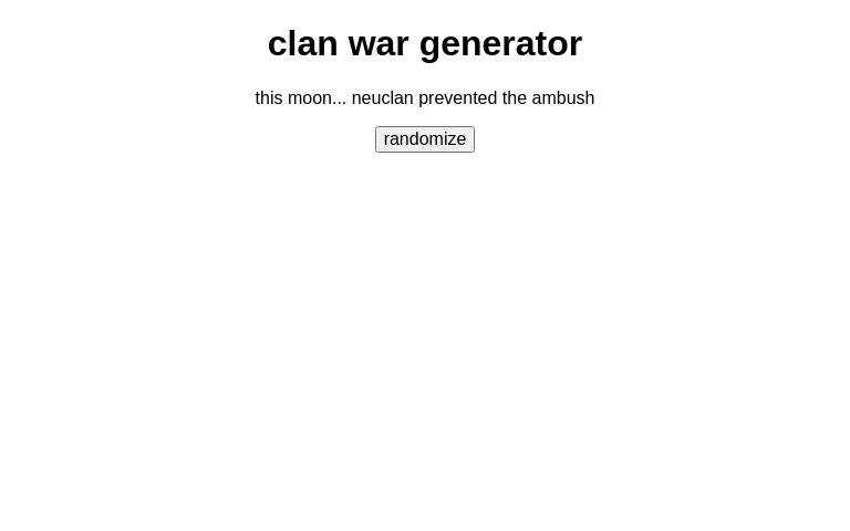 clan war generator