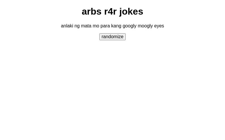 arbs r4r jokes ― Perchance Generator