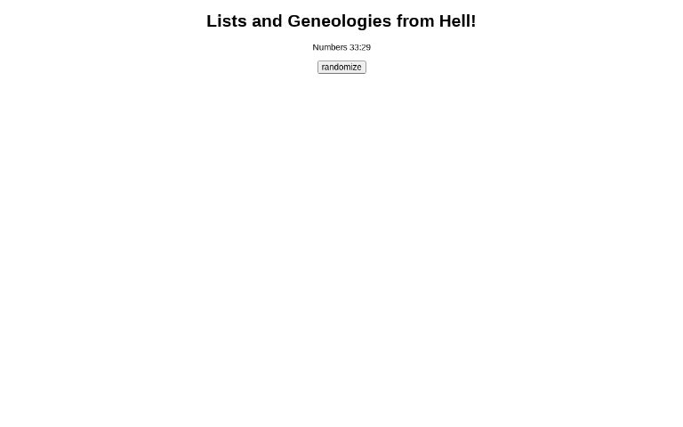 Lists and Geneologies from Hell! ― Perchance Generator