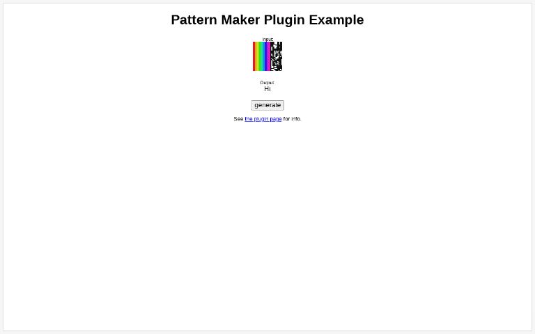 Pattern Maker Plugin Example