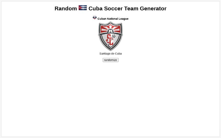 Random Cuba Soccer Team Generator