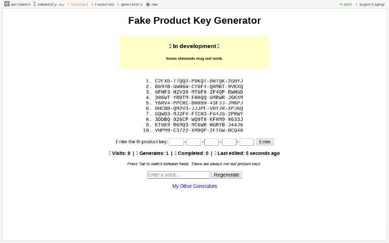 Fake Product Key Generator