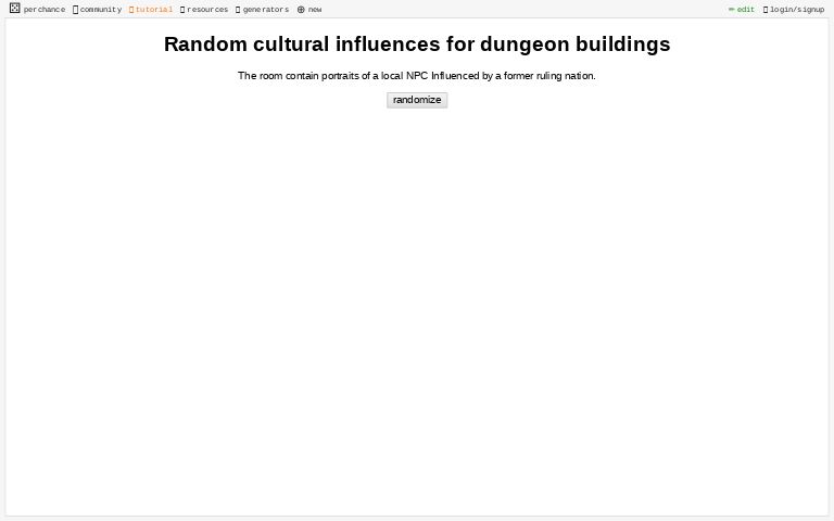 Random cultural influences for dungeon buildings ― Perchance Generator