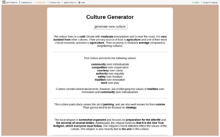 Culture Generator