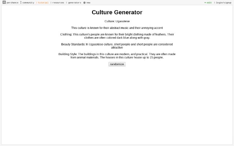 Culture Generator