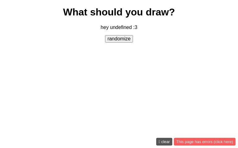 What should you draw? ― Perchance Generator
