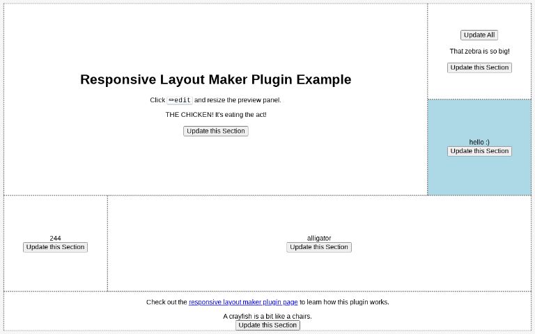 Responsive Layout Maker Plugin Example