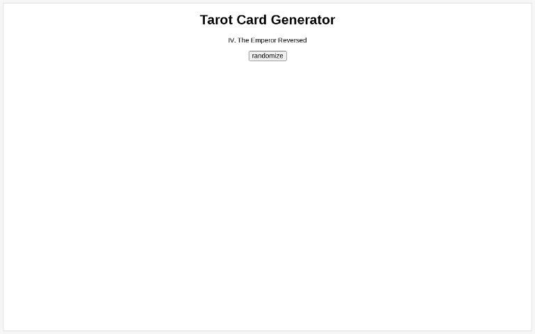 Tarot Card Generator