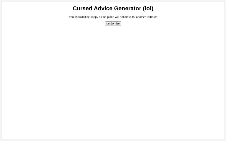 Cursed Advice Generator (lol)