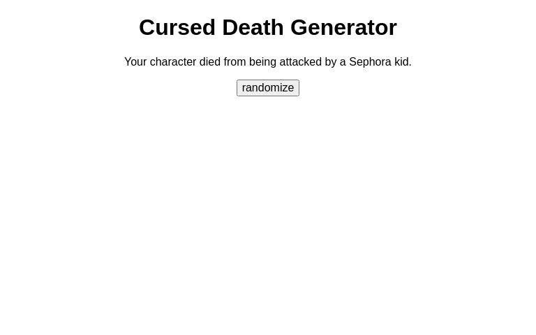 Cursed Death Generator