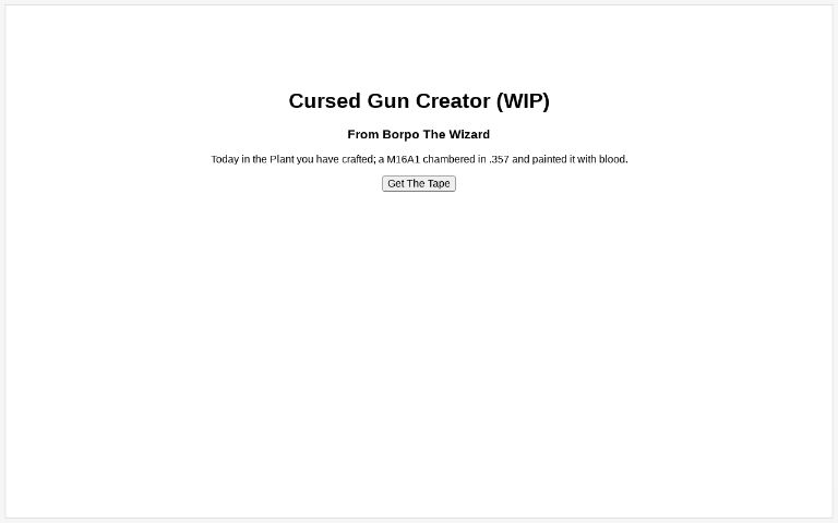 Cursed Gun Creator (WIP) ― Perchance Generator