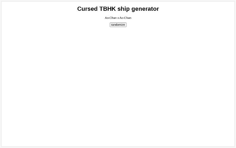 Cursed TBHK ship generator
