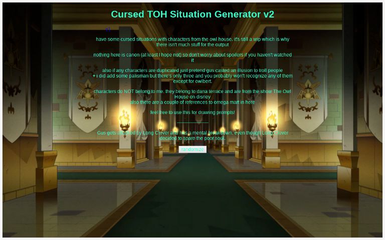 Cursed TOH Situation Generator v2