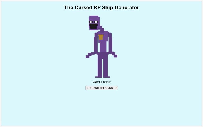 The Cursed RP Ship Generator
