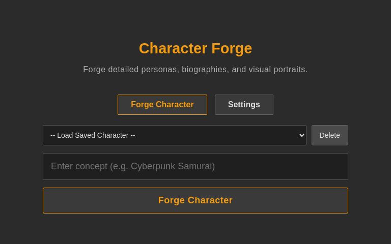 Character Forge ― Perchance Generator