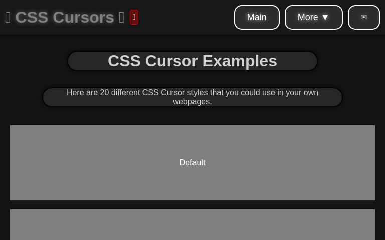 CSS Cursor Examples ― Perchance Generator