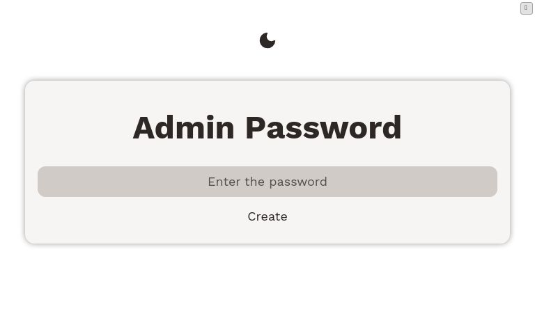 Custom Admin Password ― Perchance Generator