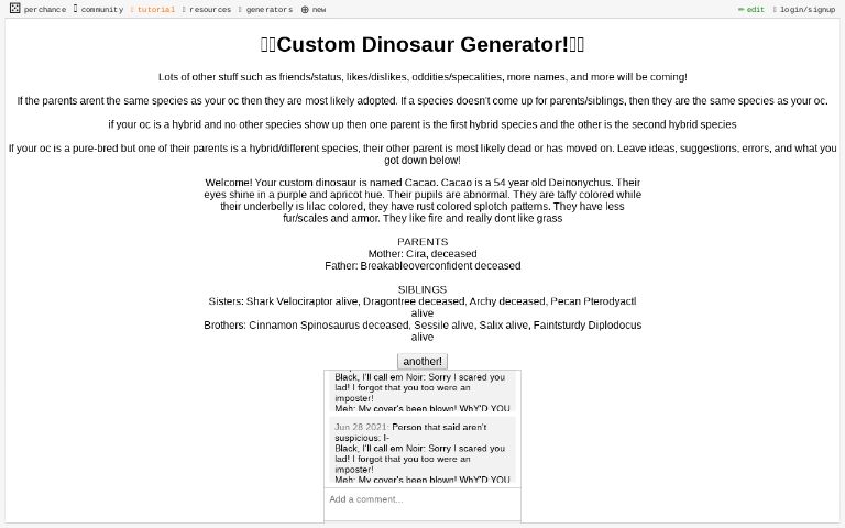 🏳️‍🌈Custom Dinosaur Generator!🏳️‍⚧️