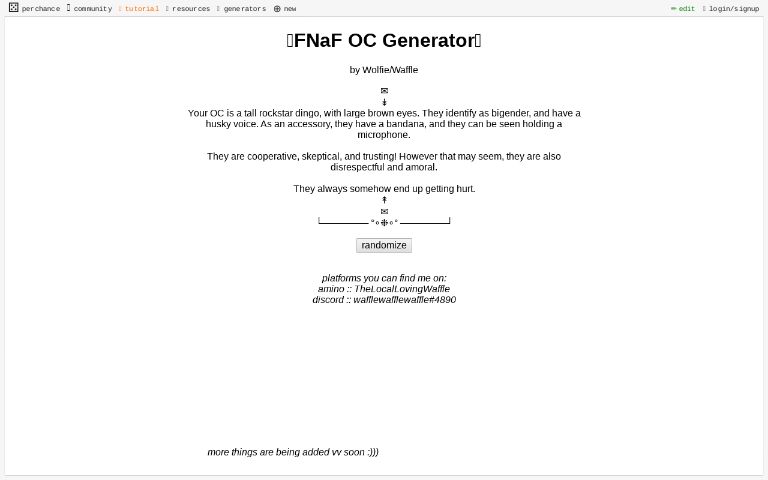 【FNaF OC Generator】