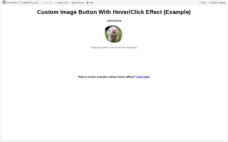 Custom Image Button With Hover/Click Effect (Example) ― Perchance Generator