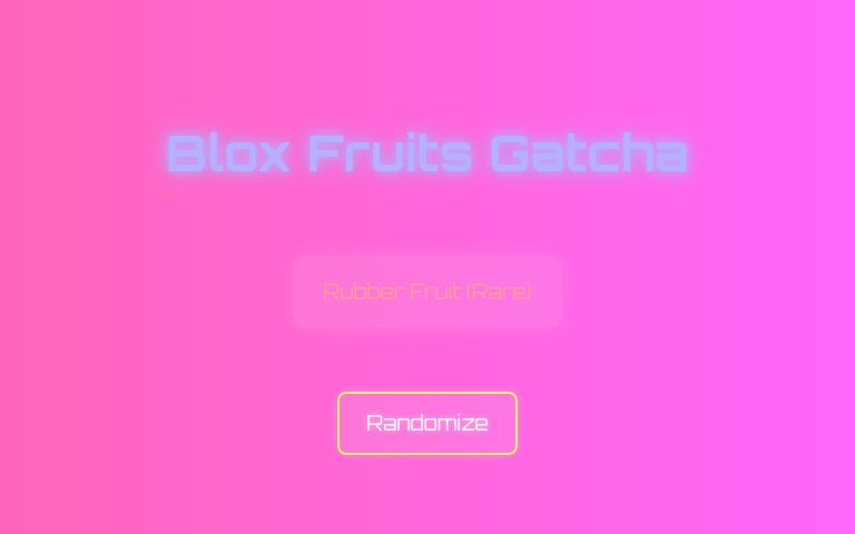 Blox Fruits Gatcha ― Perchance Generator