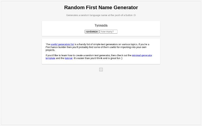 Random First Name Generator