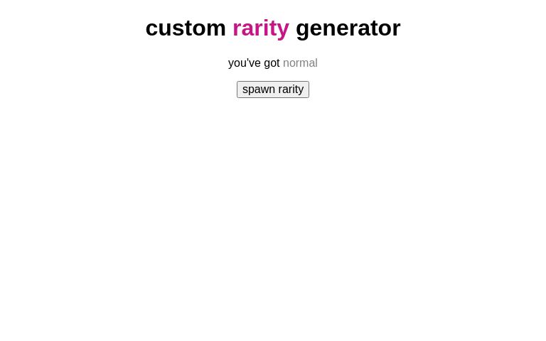 custom rarity generator
