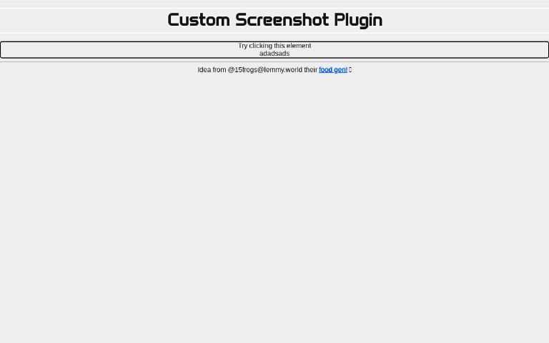 Custom Screenshot Plugin