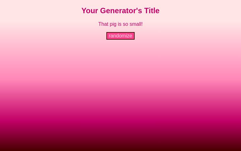 Minimal ― Perchance Generator