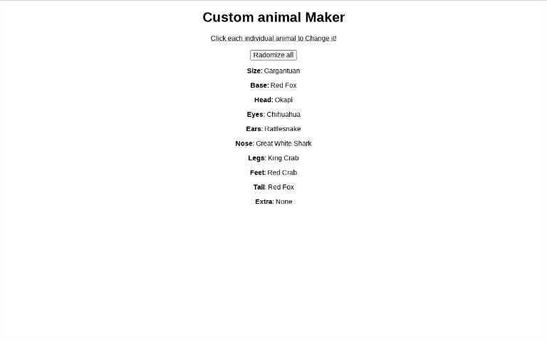 Custom animal Maker ― Perchance Generator