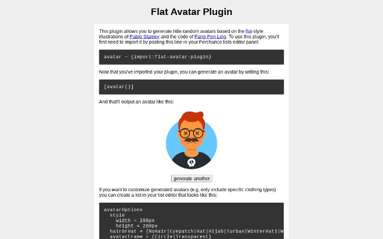 Flat Avatar Plugin